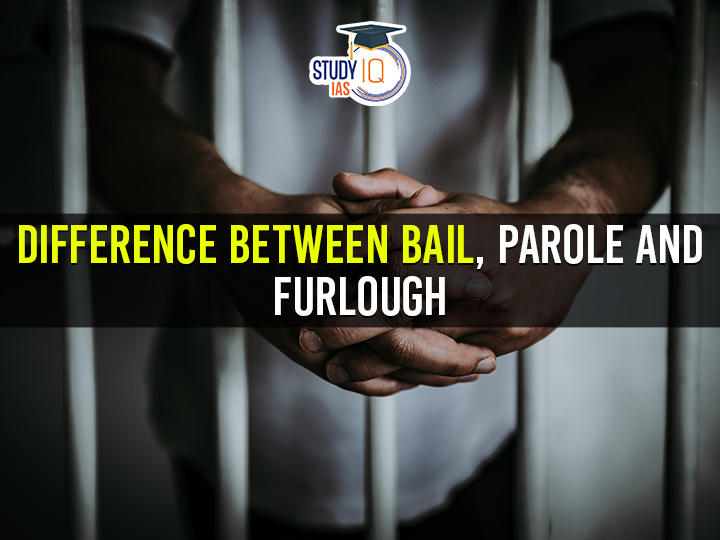 Difference Between Bail, Parole and Furlough, Explanation Difference Between Bail, Parole and Furlough, Explanation