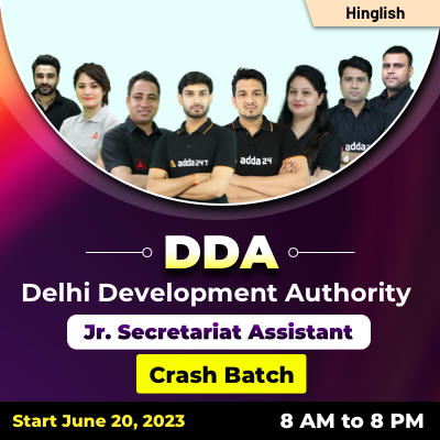 Delhi development authority (dda) - jr. secretariat assistant crash ...