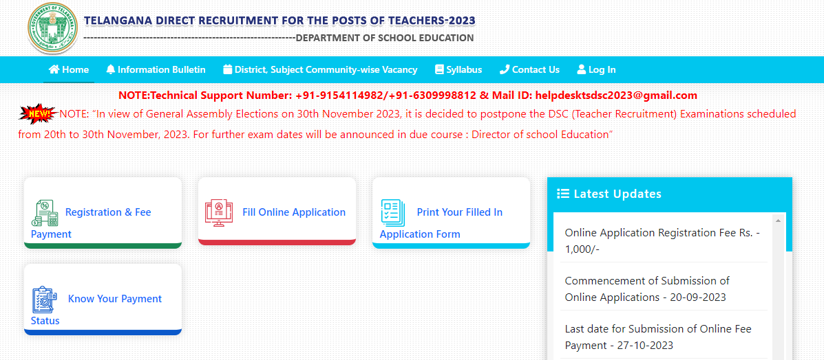 TS DSC Notification 2023 Out for 5089 Posts, Apply online