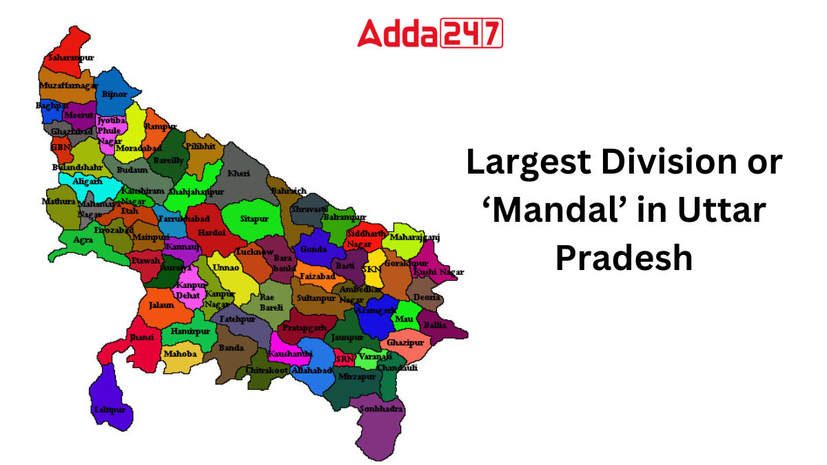 Which is the Largest Division of Uttar Pradesh State?