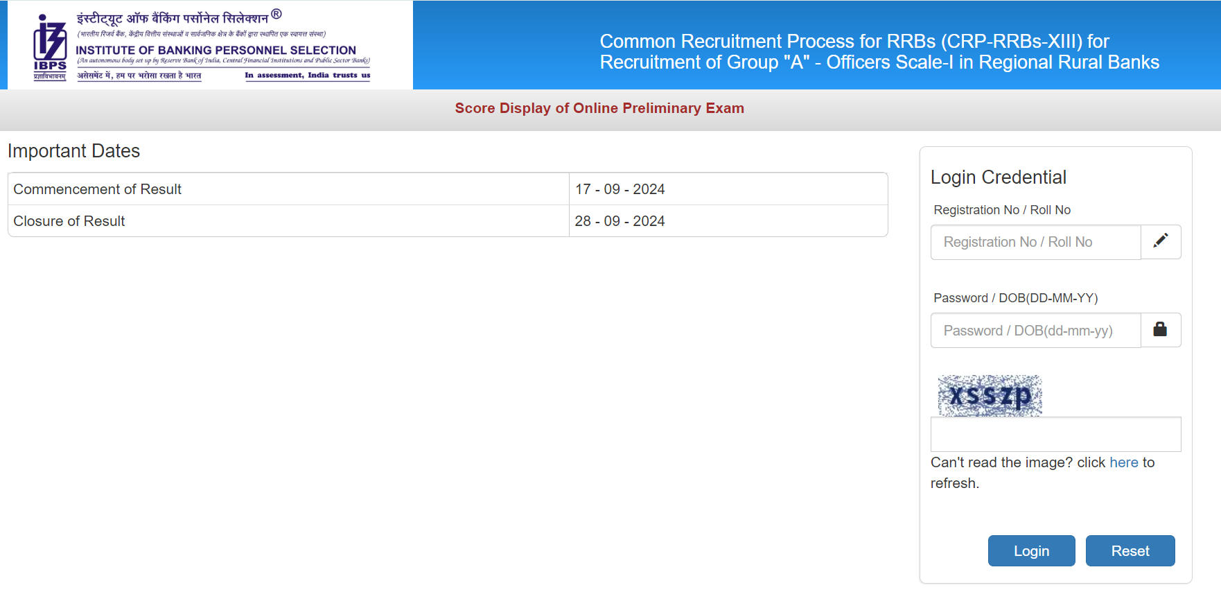 IBPS RRB PO Score Card 2024 Out, Direct Link To Download PO Prelims Marks