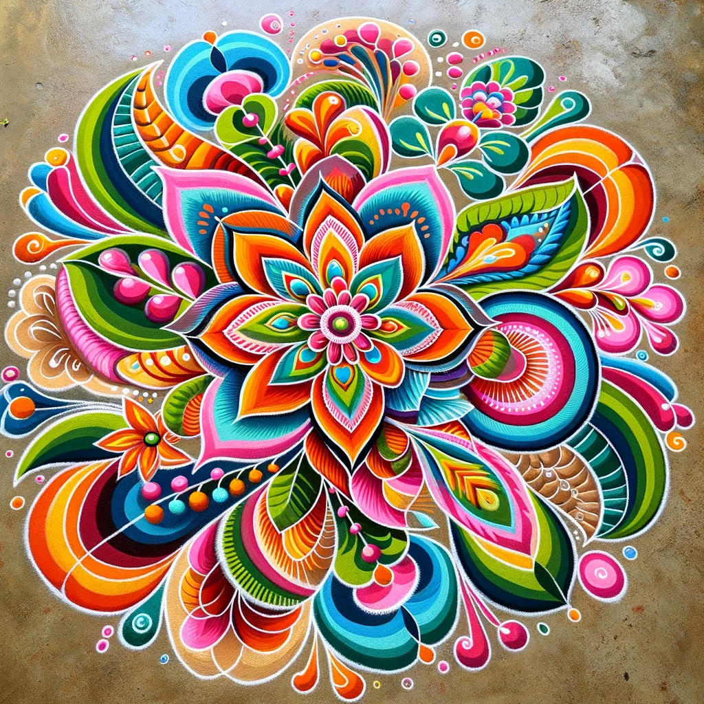 Diwali Rangoli Easy Design 2024: Simple Rangoli Designs for Competition with Message