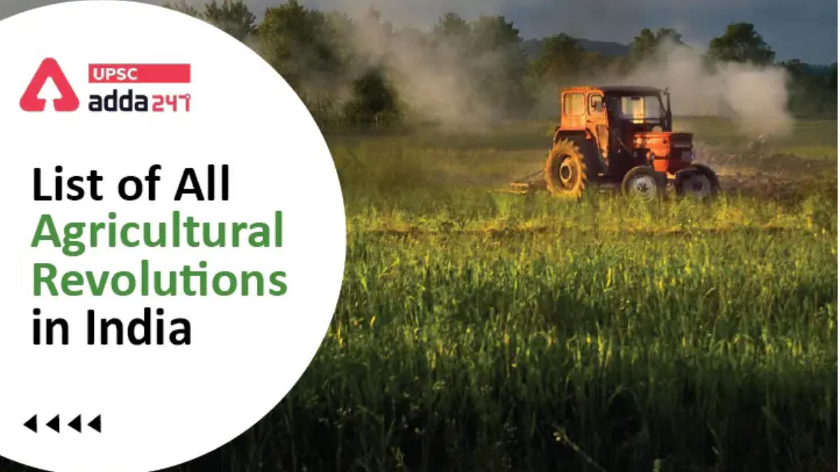 List of All Agricultural Revolutions in India 1960-2024
